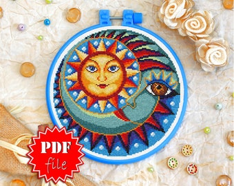 Sun Cross Stitch | Etsy