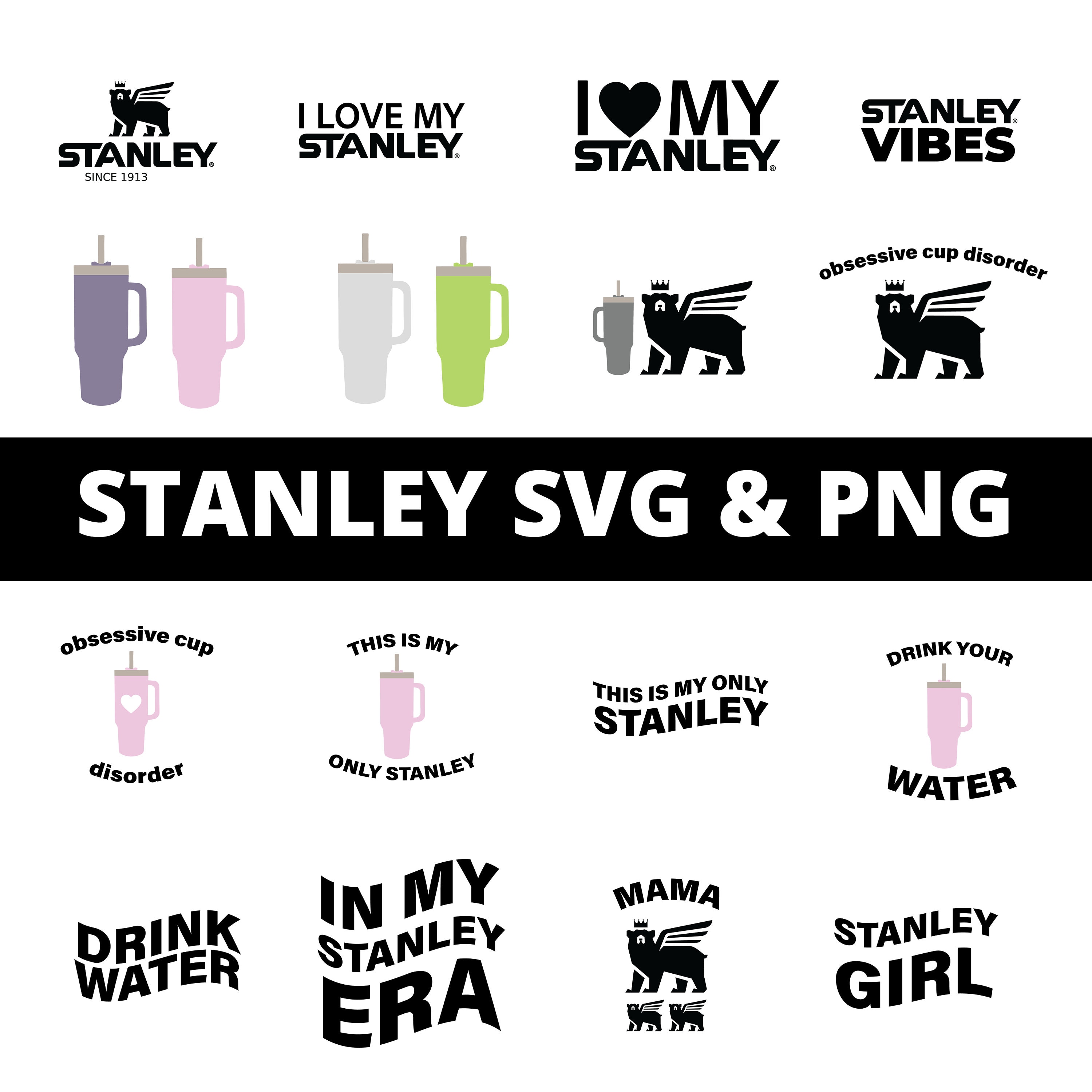 Stanley Tumbler Clipart, Stanley SVG & PNG - Etsy