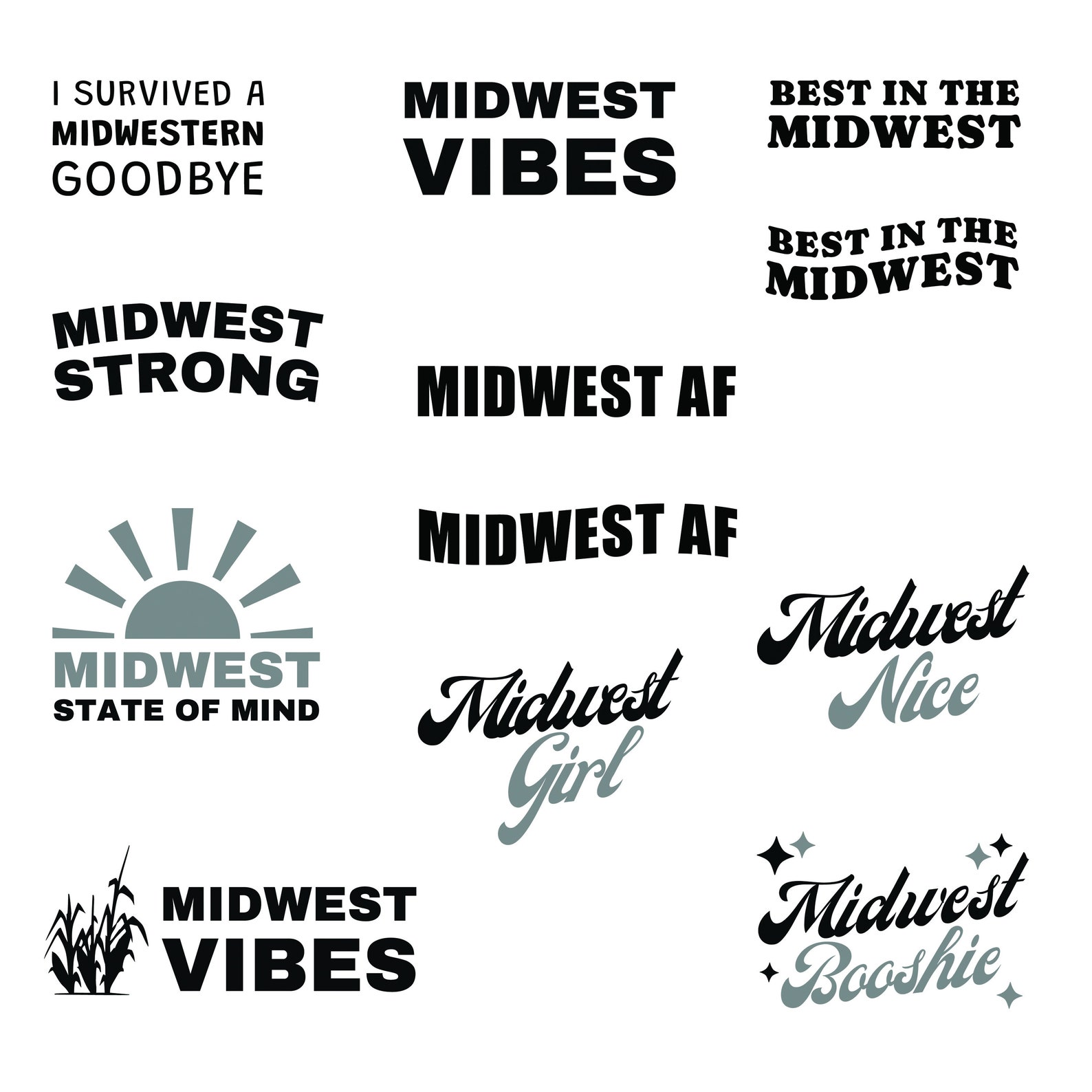 25 Midwest SVG and PNG Files, Funny Midwest Clipart - Etsy