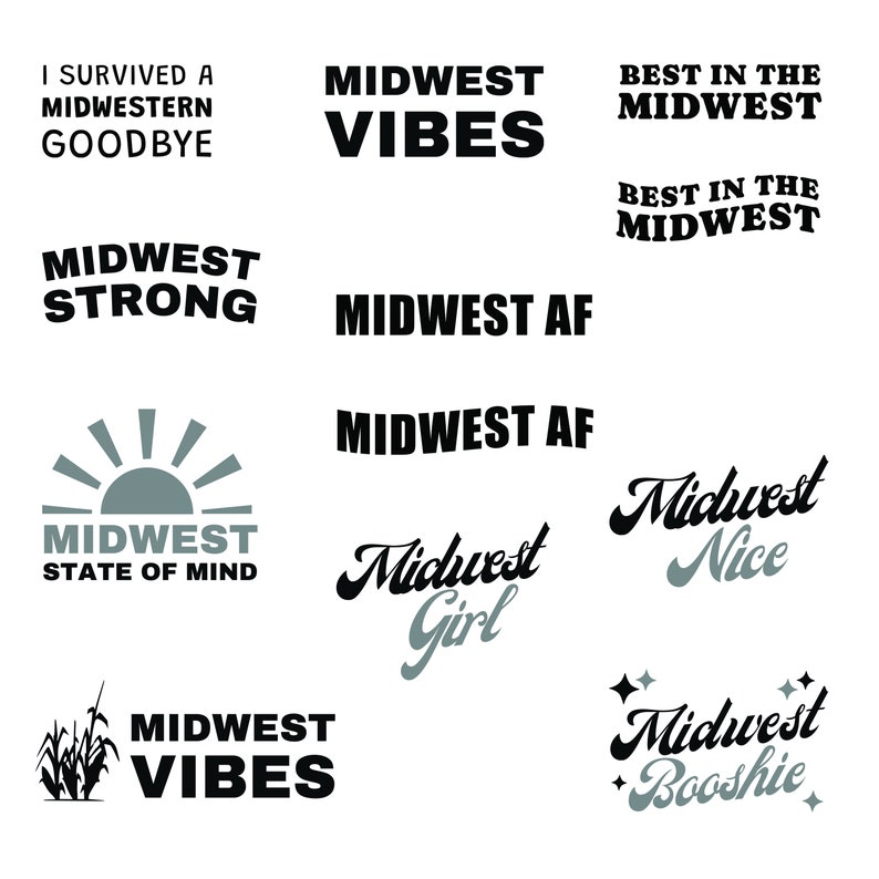 25 Midwest SVG and PNG Files, Funny Midwest Clipart - Etsy