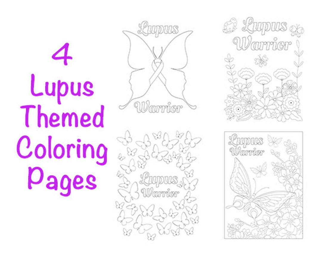 Lupus Coloring Pages Autoimmune Coloring Pages - Etsy México