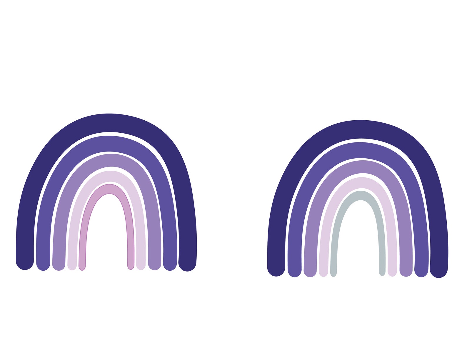 Purple Rainbow Clip Art | 9 Designs, Purple, Violet, and Lavender | Png ...