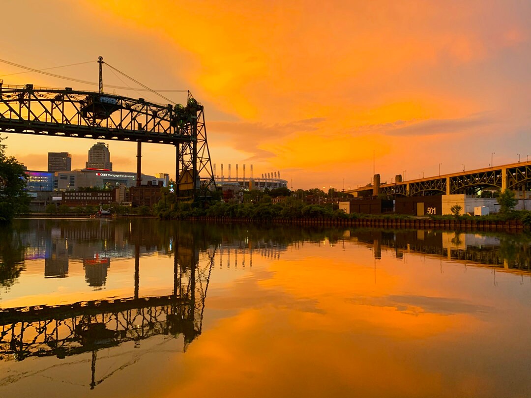 Cleveland Ohio Flats Sunset Photo - Etsy