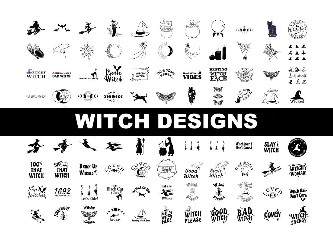 90 Witch and Witch Designs and Witch Sayings SVG & PNG Files - Etsy