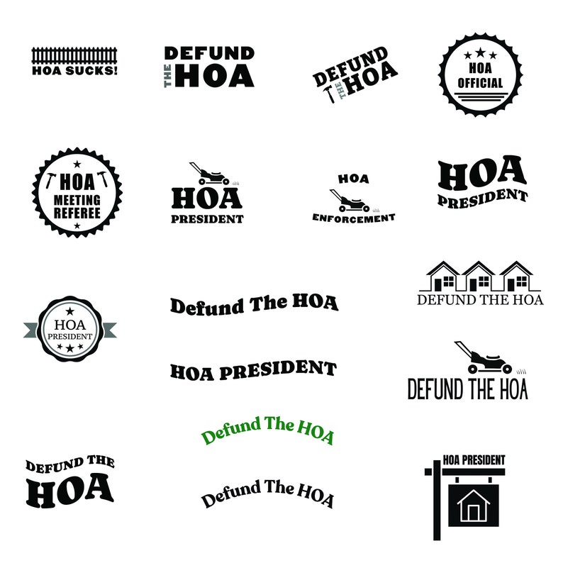 30 Funny HOA Svg and Png Files, Defund the HOA, HOA President Clipart ...