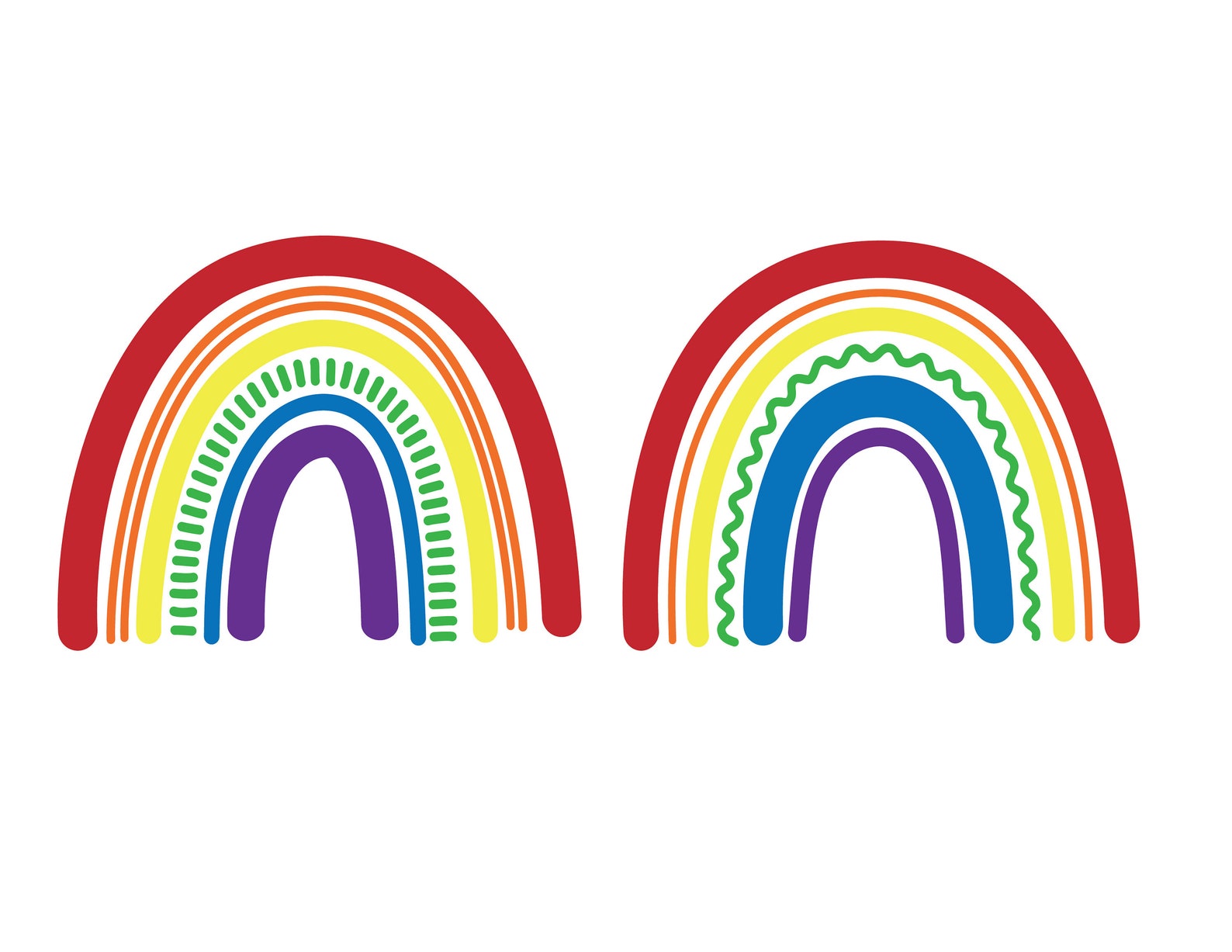 Rainbow Clip Art - Png - Jpg - Eps - Svg - 13 Designs - Etsy