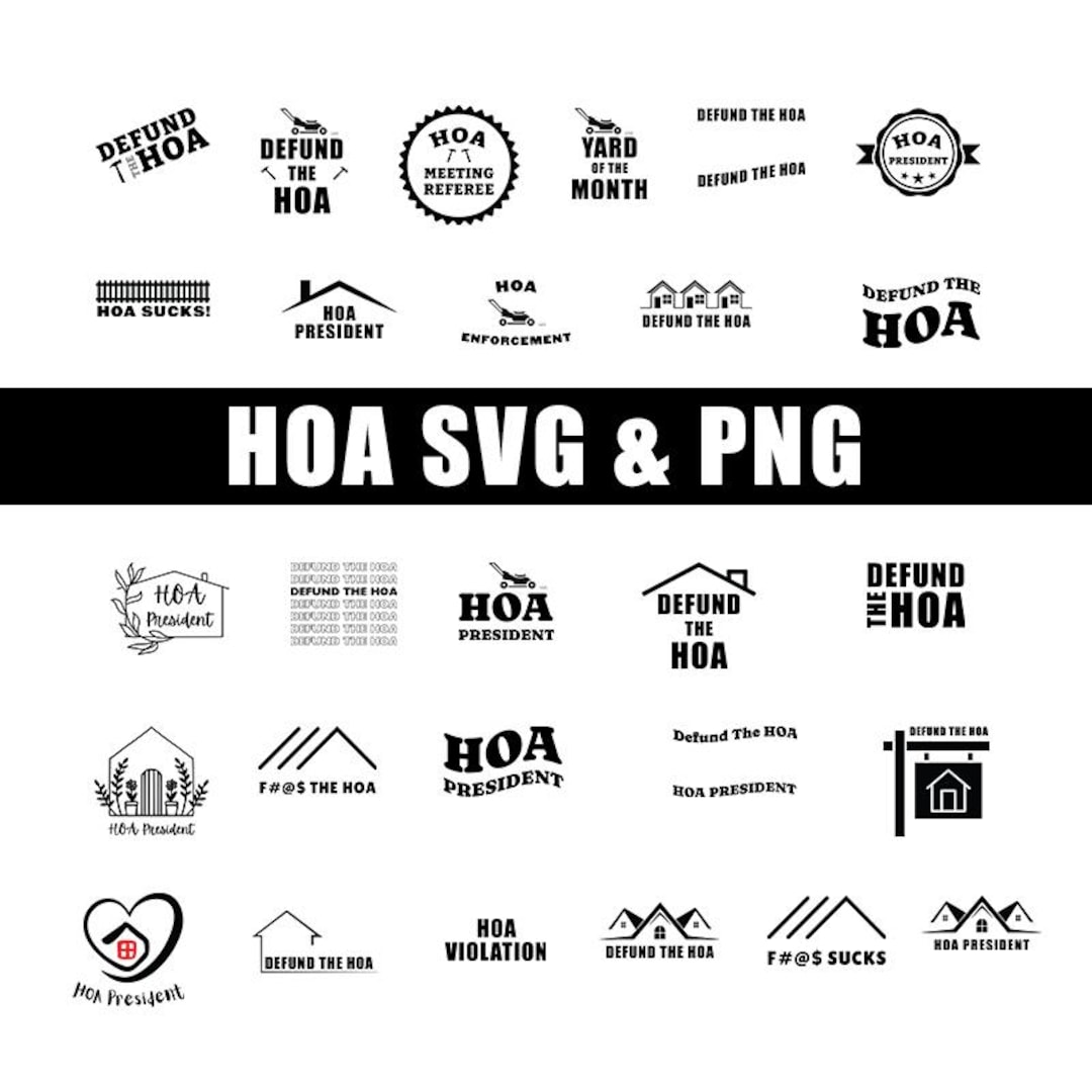 Funny HOA SVG & PNG Files, Homeowners Association Clipart - Etsy