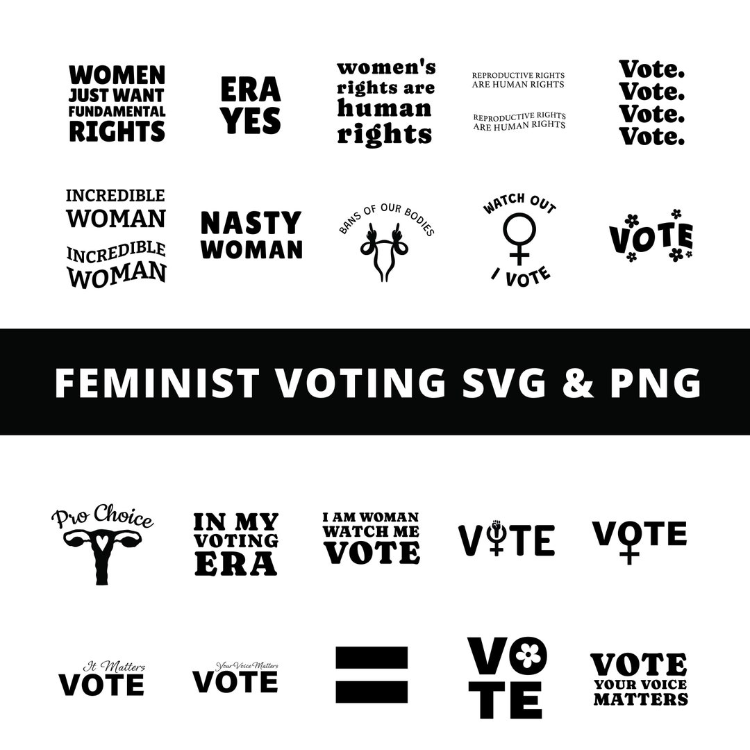 Feminist Voting SVG and PNG - Etsy
