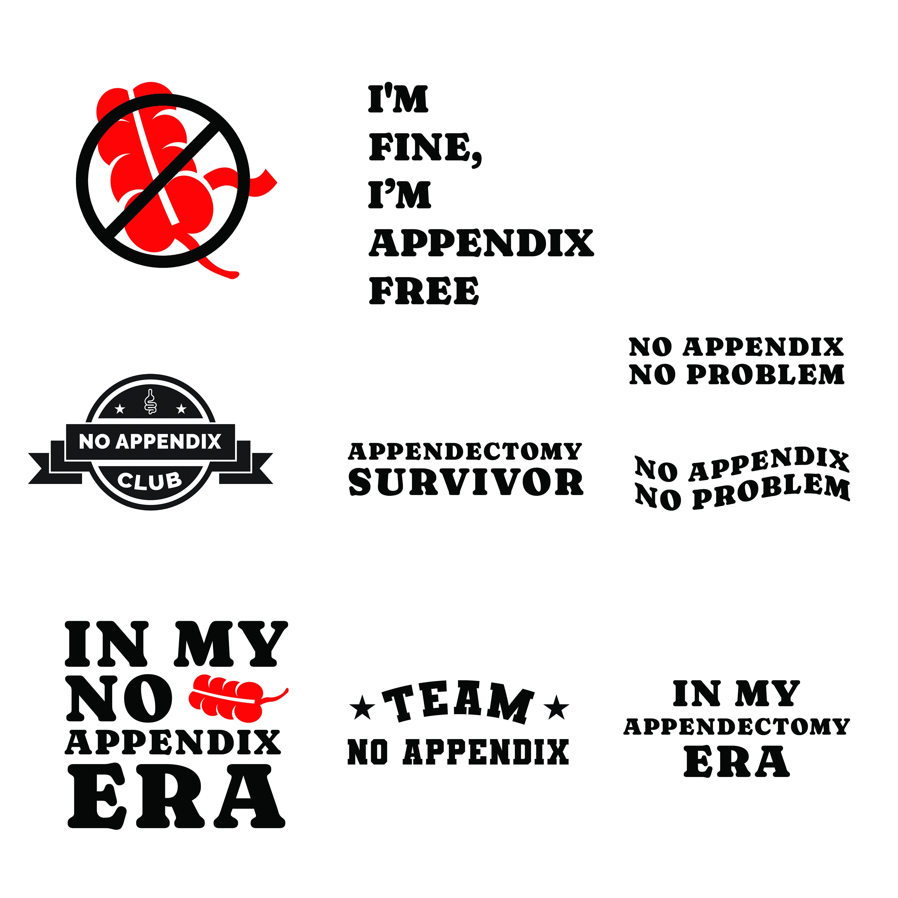 Appendix and Appendectomy Designs SVG & PNG - Etsy