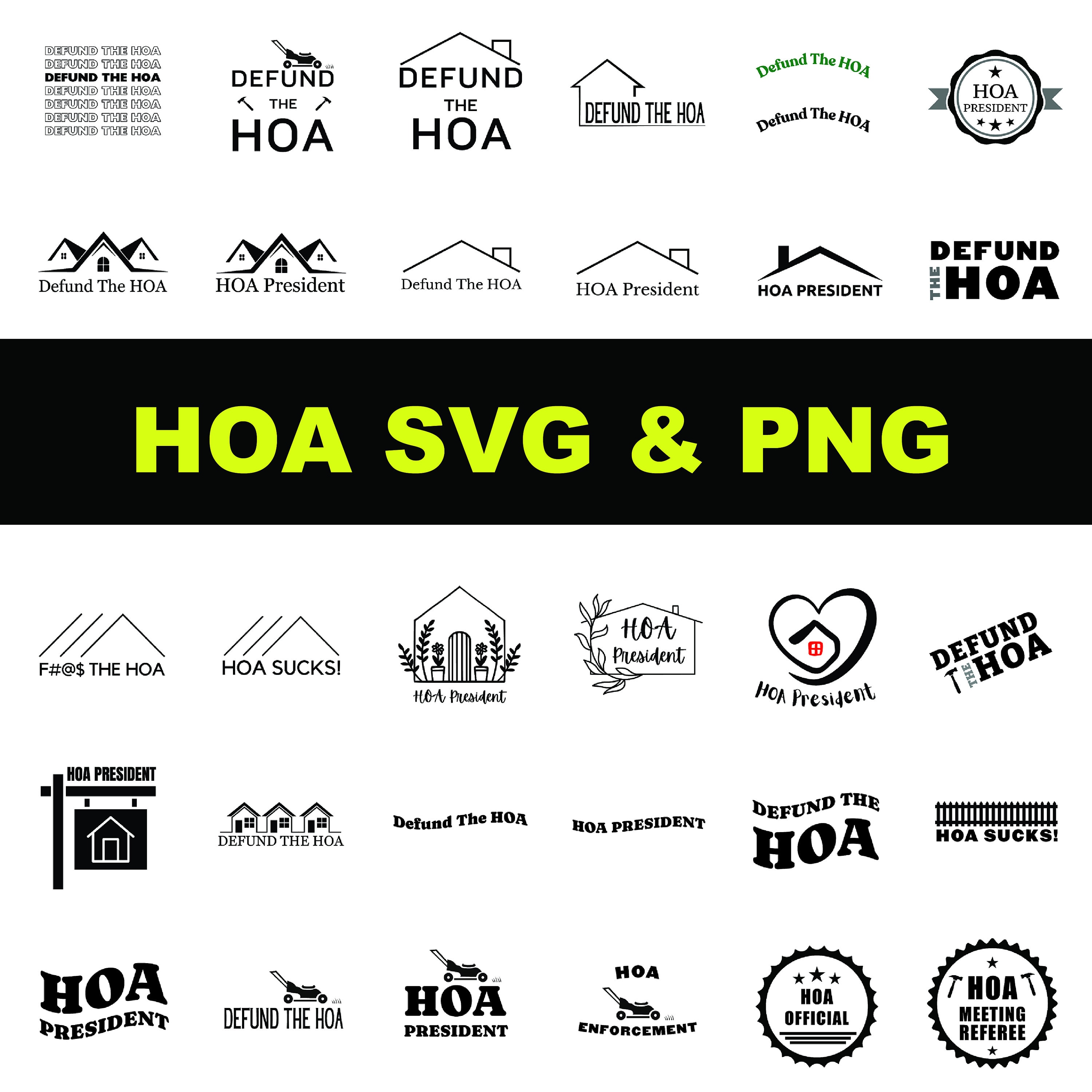 30 Funny HOA Svg and Png Files, Defund the HOA, HOA President Clipart ...