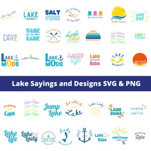 86 Lake Designs & Lake Saying SVG and PNG for Circuit - Etsy