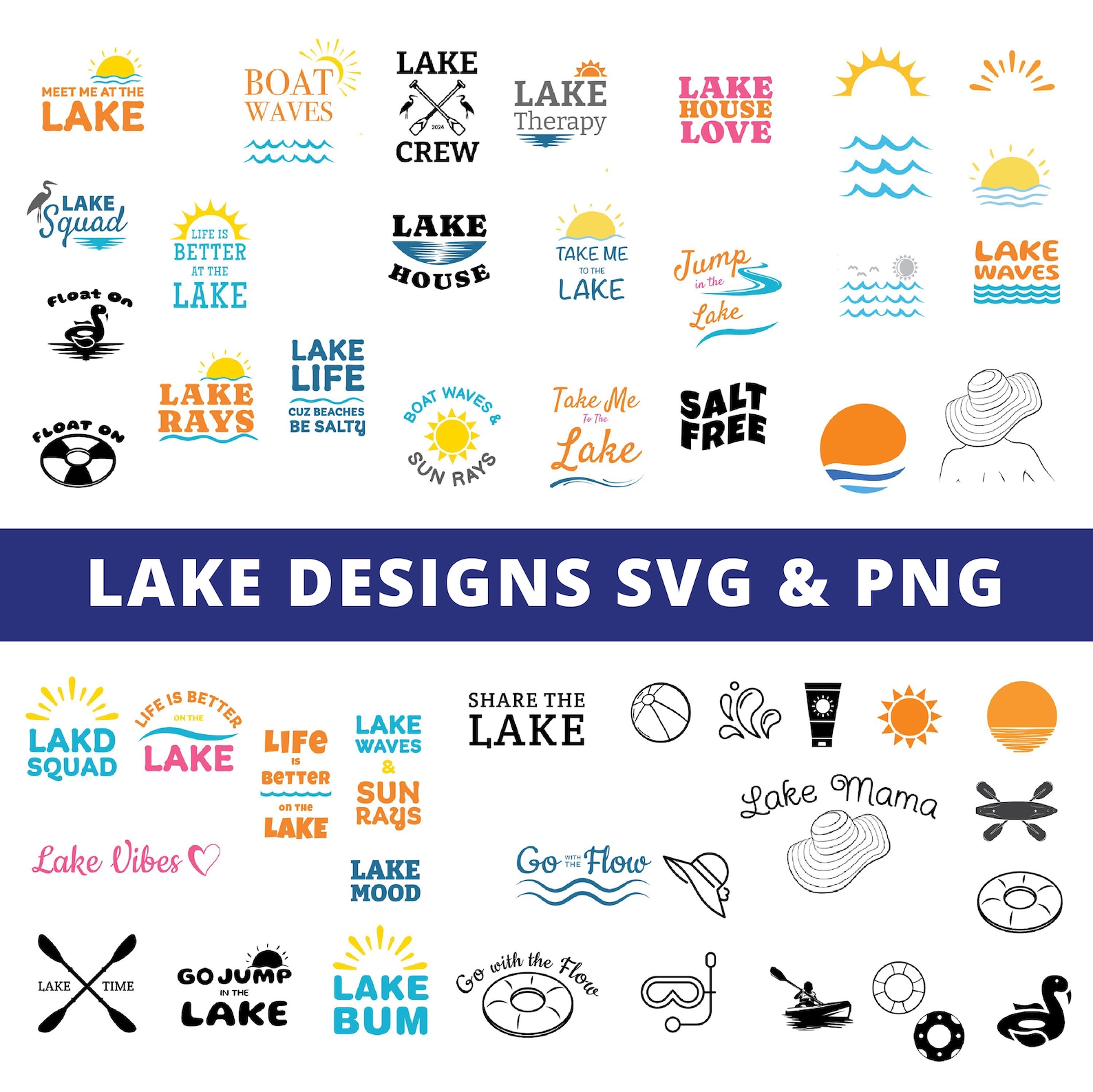 86 Lake Designs & Lake Saying SVG and PNG for Circuit - Etsy