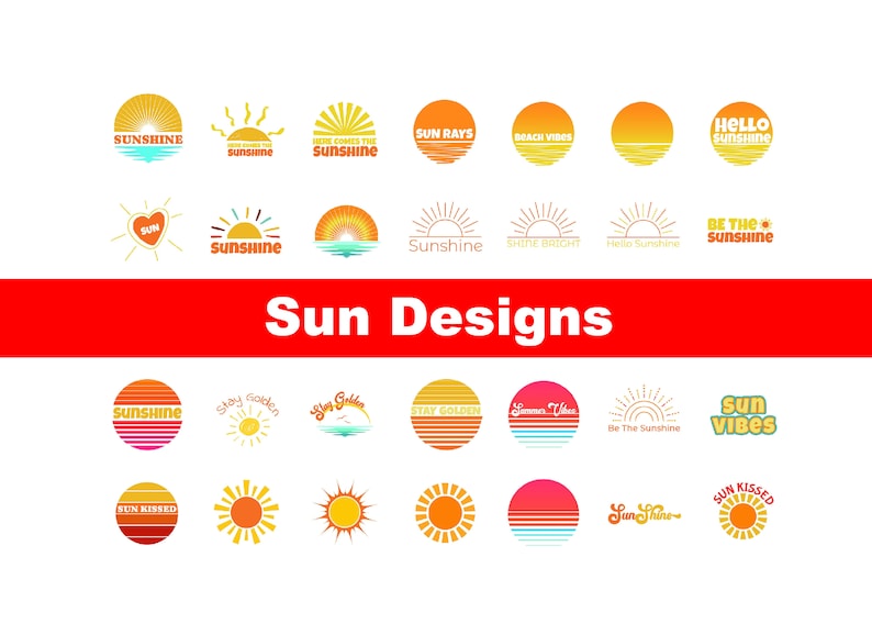 28 Sun and Sunshine Designs SVG & PNG Bundle for Cricut - Etsy