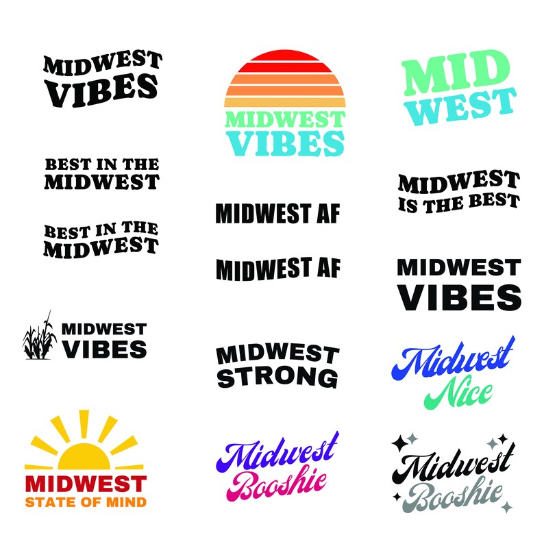 25 Midwest SVG and PNG Files, Funny Midwest Clipart - Etsy