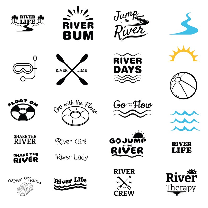 River Designs and River Saying SVG & PNG - Etsy