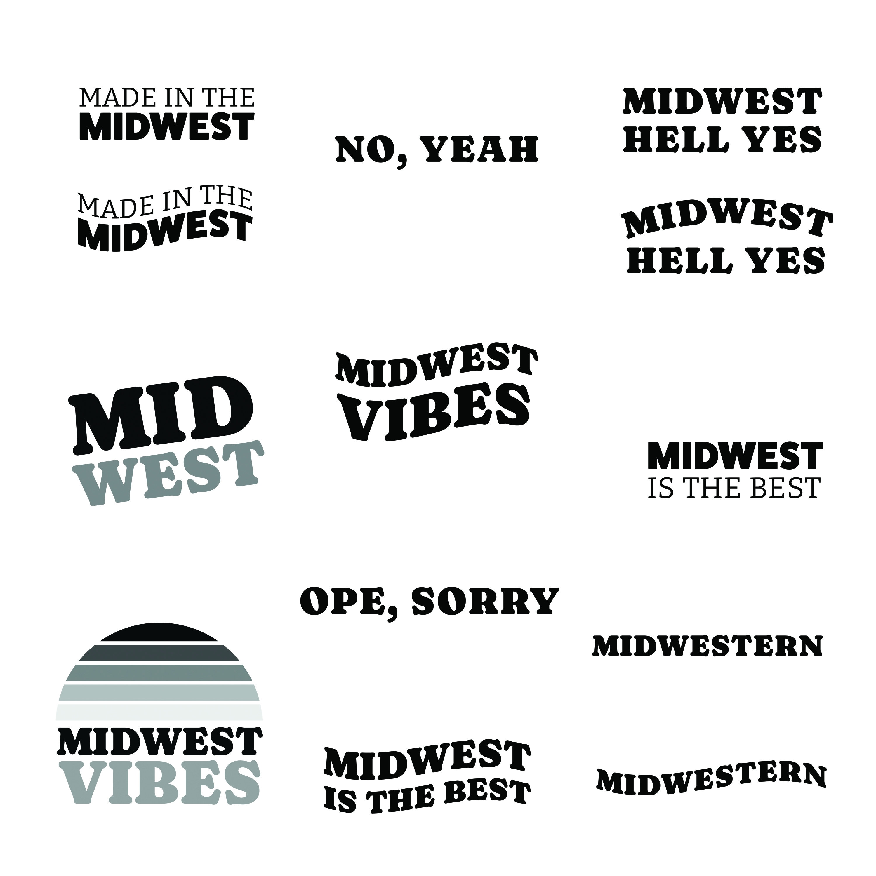 25 Midwest SVG and PNG Files, Funny Midwest Clipart - Etsy