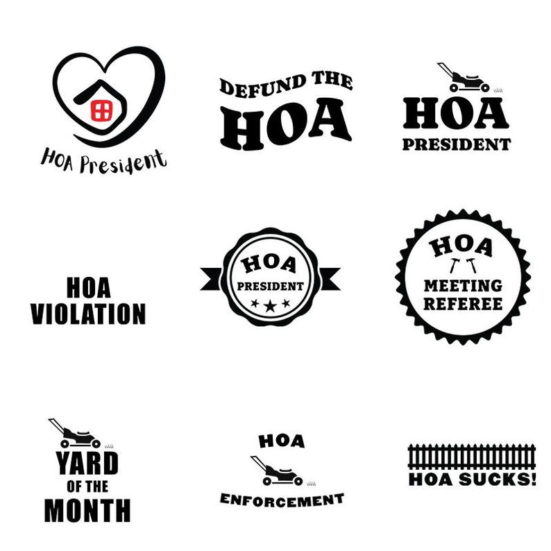 Funny HOA SVG & PNG Files, Homeowners Association Clipart - Etsy