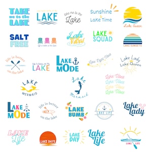 86 Lake Designs & Lake Saying SVG and PNG for Circuit - Etsy