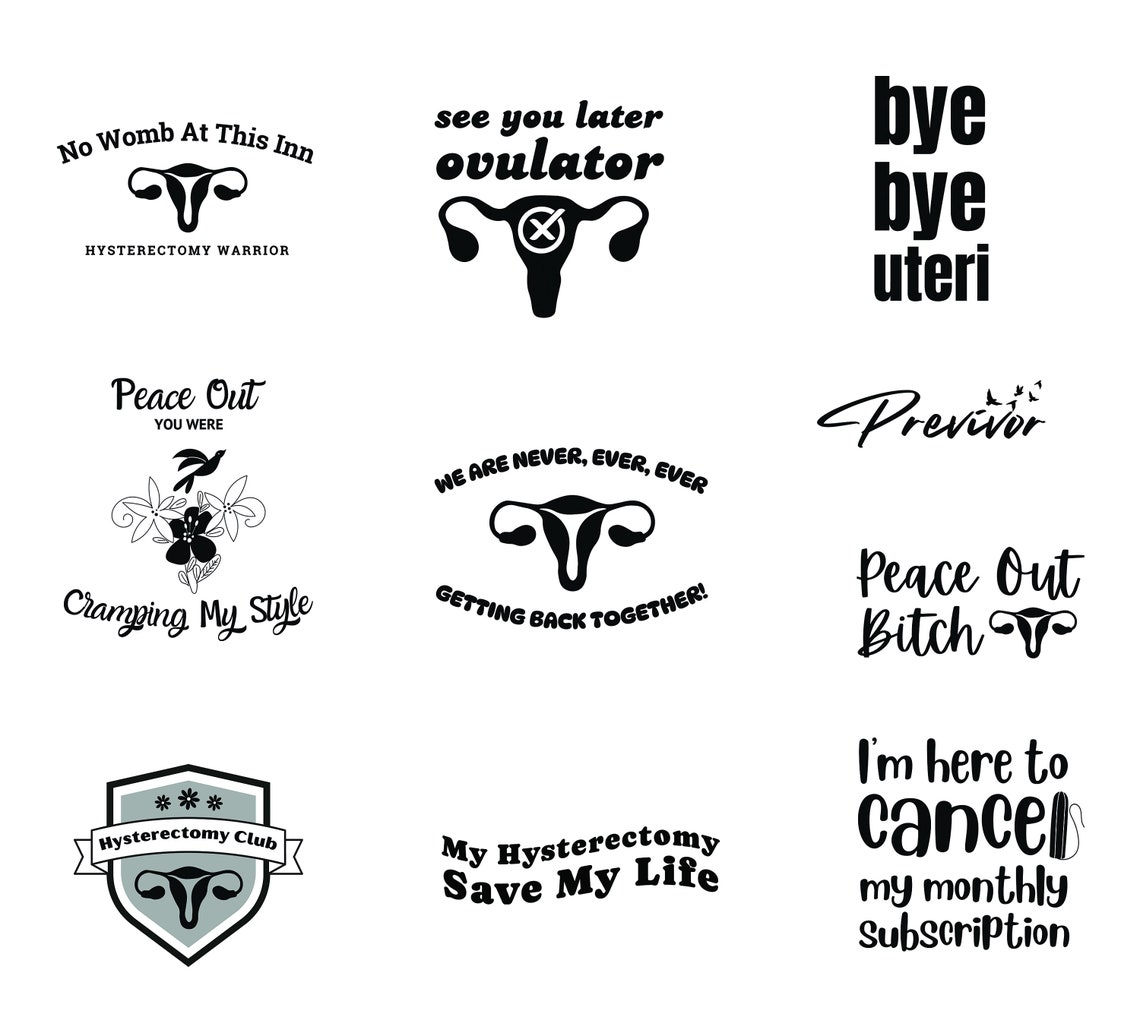 Hysterectomy Designs SVG & PNG - Etsy