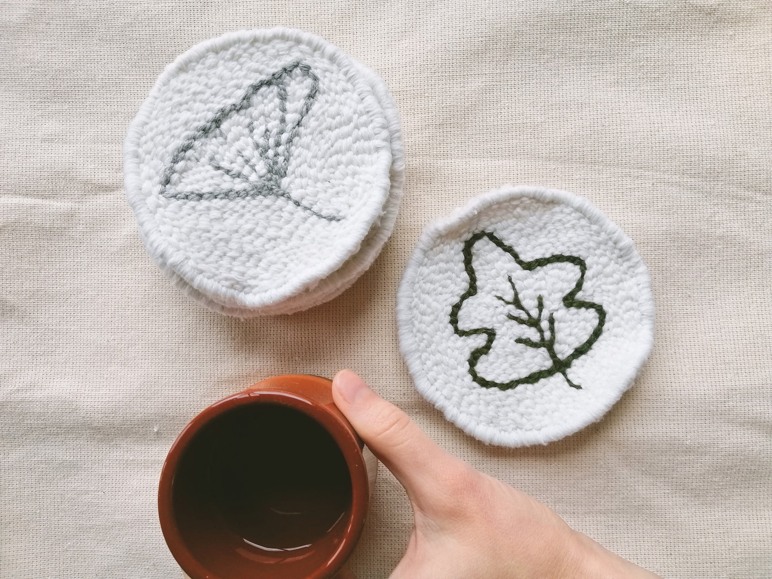 Mug Rug Punch Needle Coaster Pattern Pdf Digital Download - Etsy
