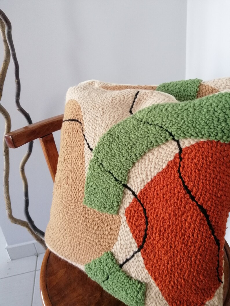 Punch Needle Pillow Pattern Pdf, Designer Cushions Punch Needle Kit ...