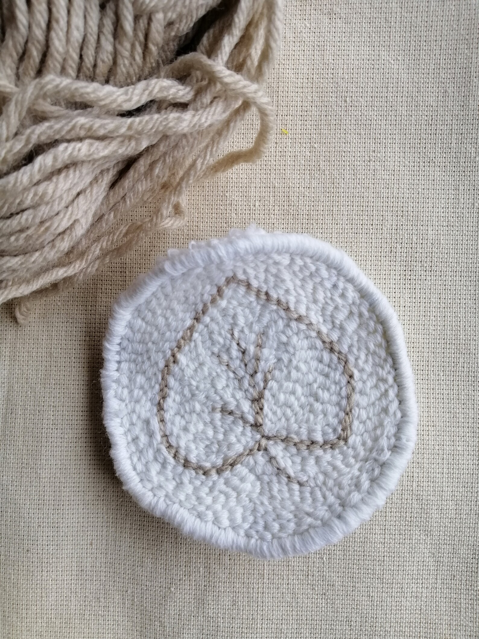 Mug Rug Punch Needle Coaster Pattern Pdf Digital Download - Etsy