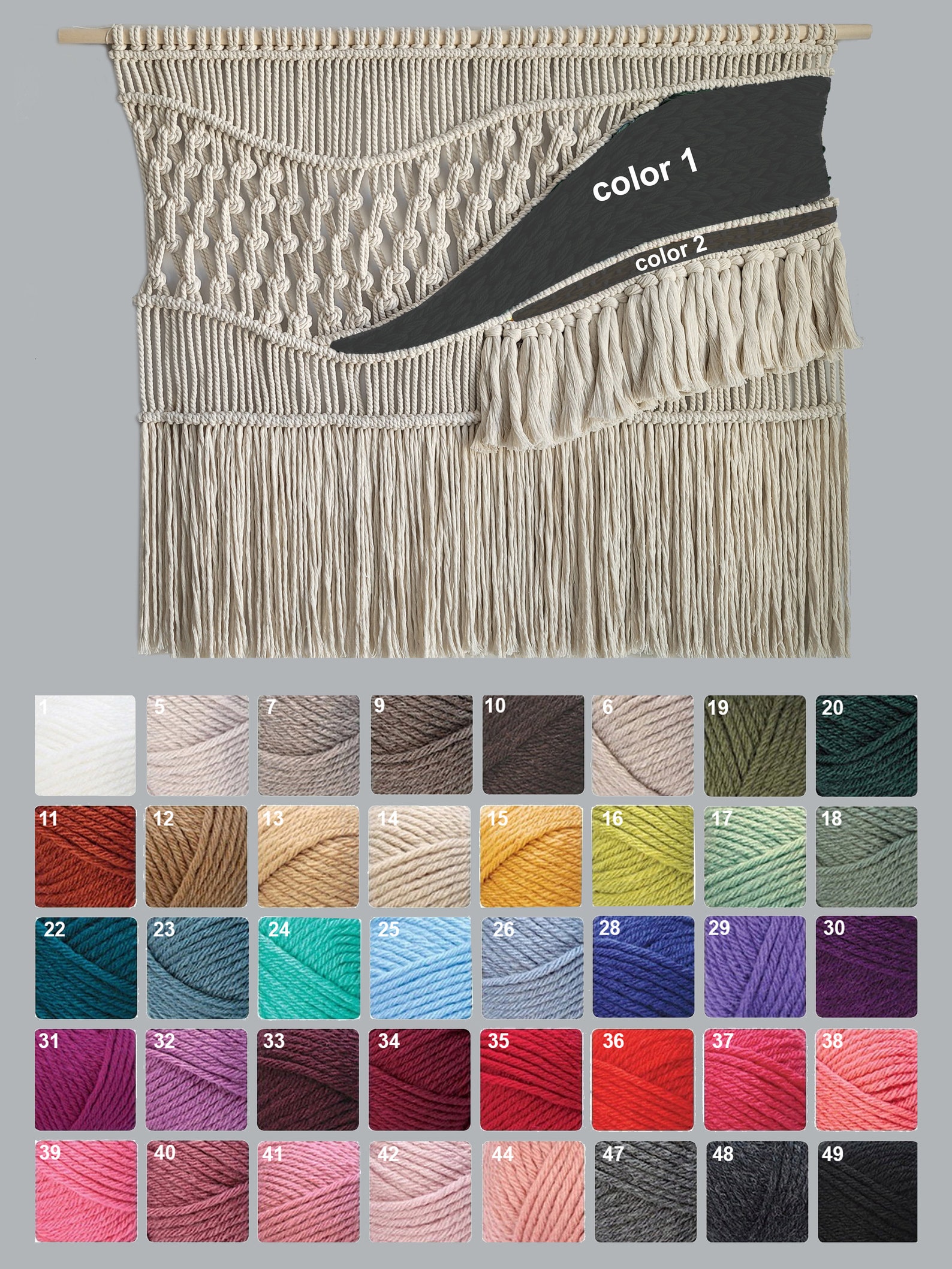 Macrame Wall Hanging Large Colorful, Macrame Headboard, Large Macrame ...