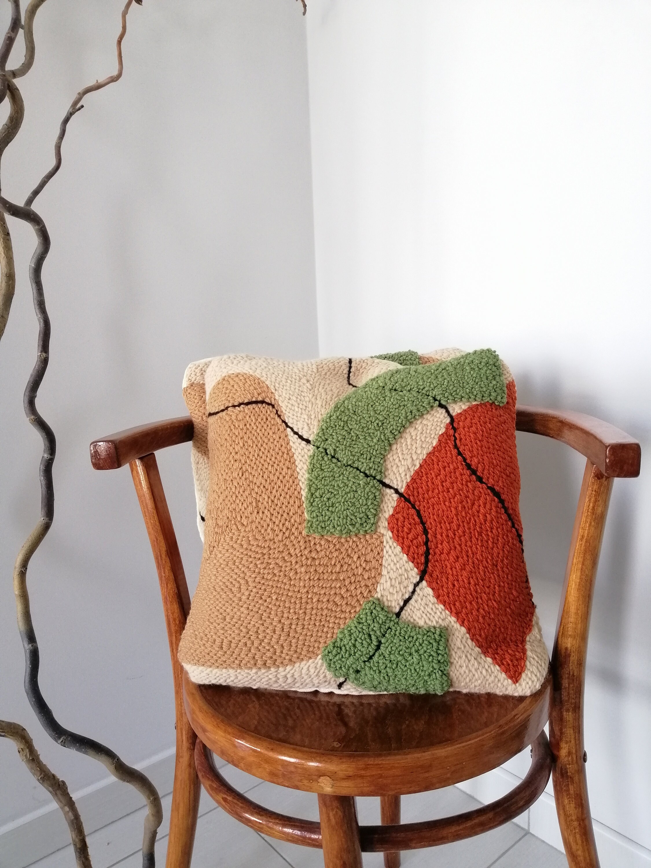 Punch Needle Pillow Pattern Pdf, Designer Cushions Punch Needle Kit ...