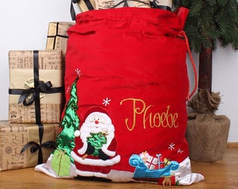 Velvet Santa Sack | Etsy