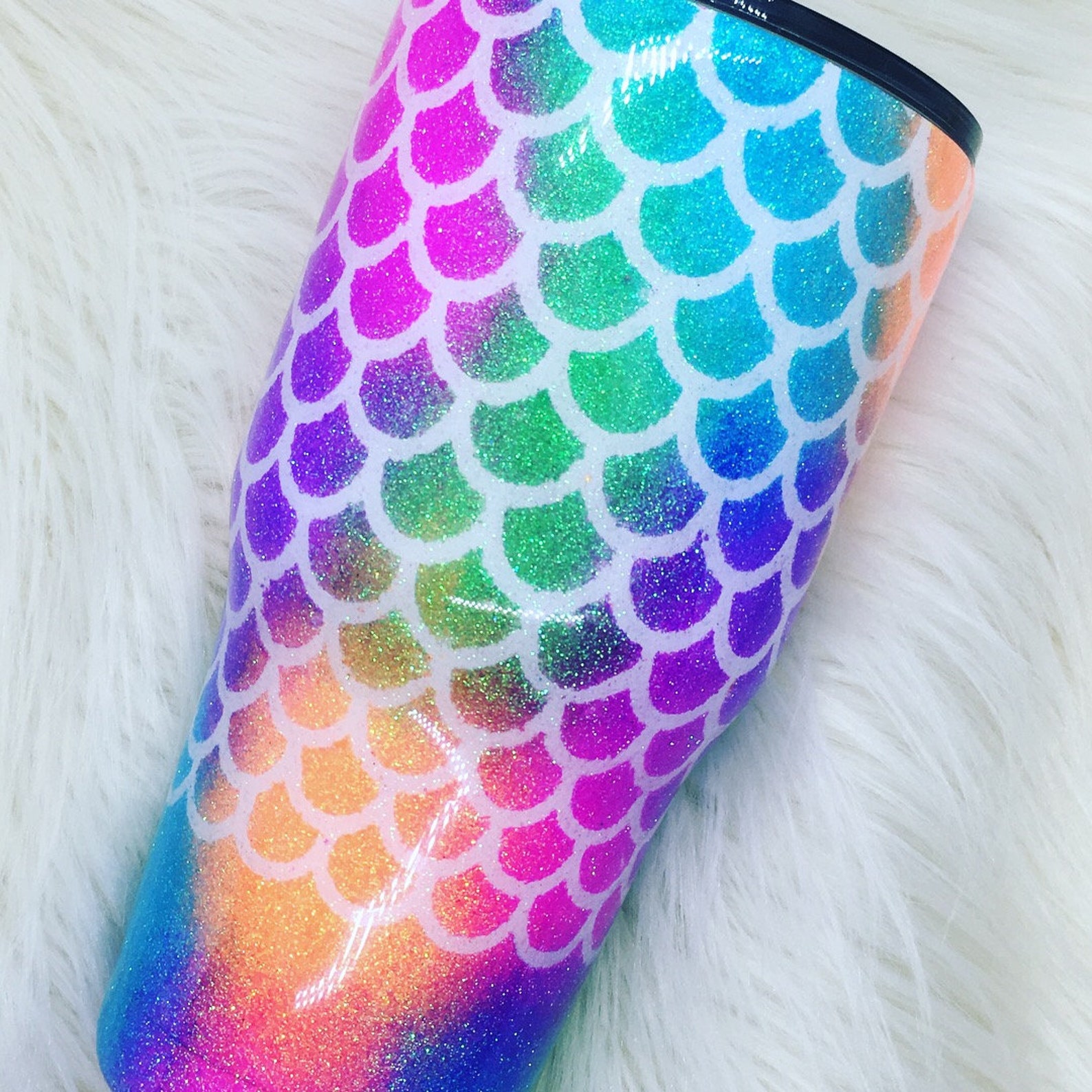Neon Chaos Mermaid Tumbler Yeti Glitter Tumbler Mermaid - Etsy