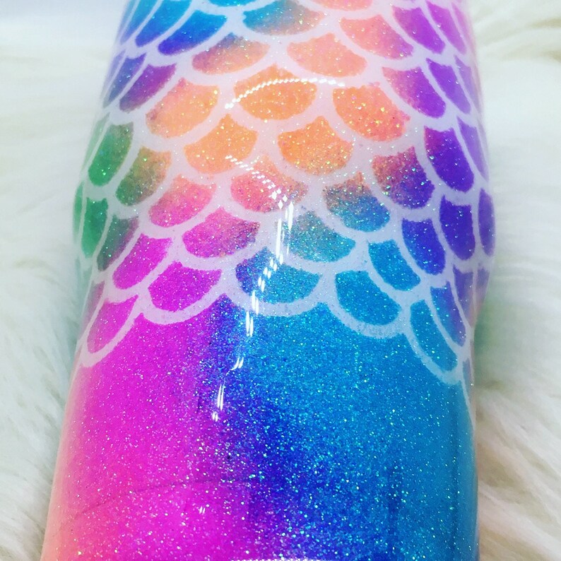 Neon Chaos Mermaid Tumbler Yeti Glitter Tumbler Mermaid - Etsy
