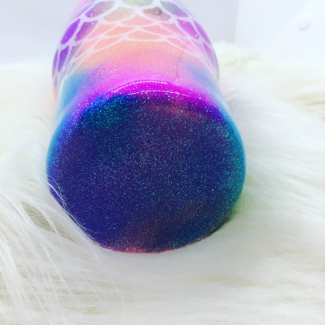 Neon Chaos Mermaid Tumbler Yeti Glitter Tumbler Mermaid - Etsy
