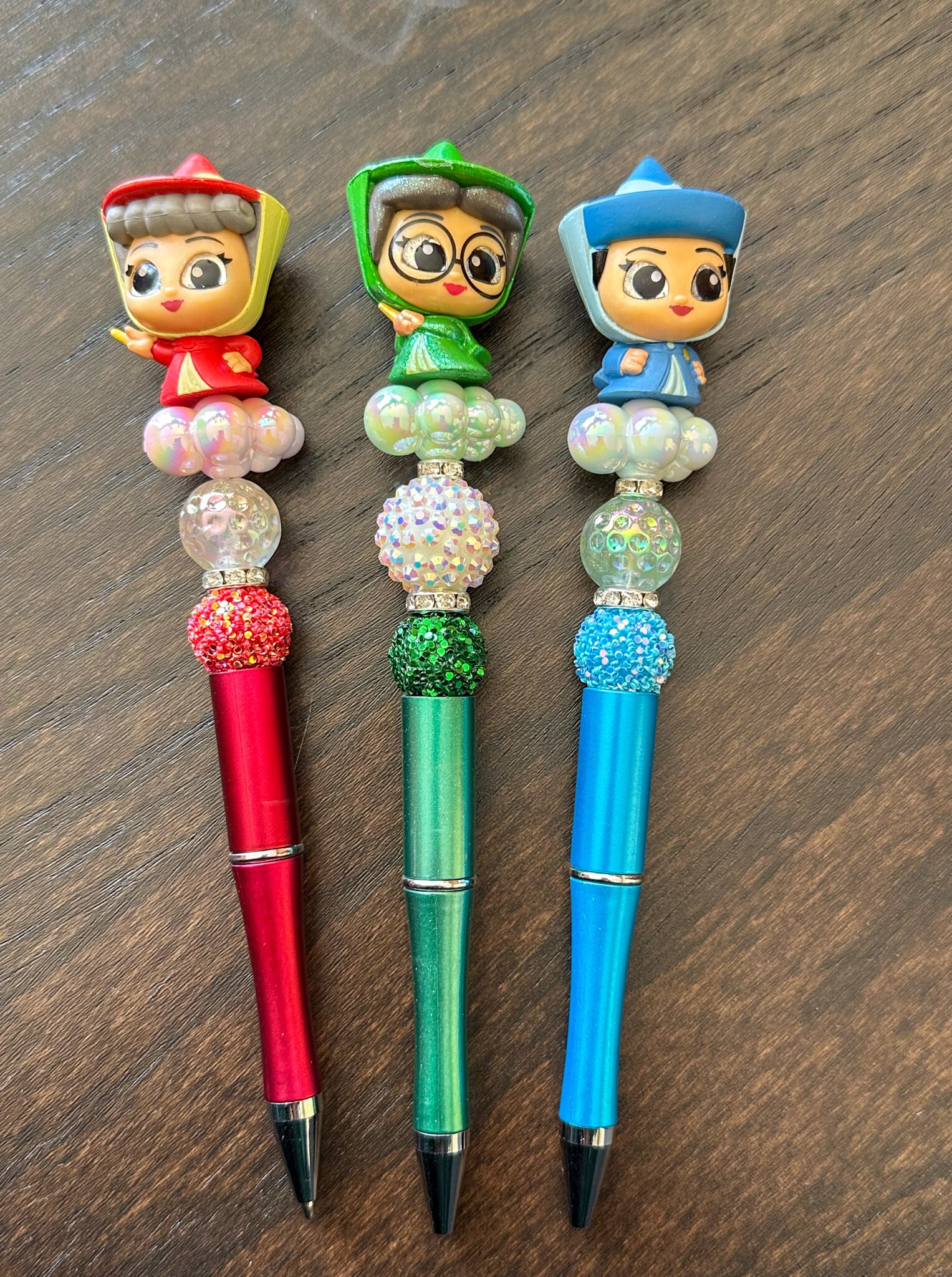 Disney Sleeping Beauty Good Fairies Flora Fauna Merryweather Pens ...