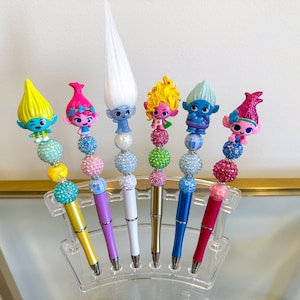 Trolls Band Together Pens | Birthday Gifts | Trolls | Beadable Pens - Etsy