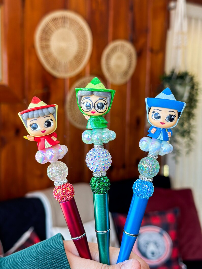 Disney Sleeping Beauty Good Fairies Flora Fauna Merryweather Pens ...