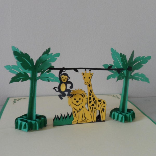 Pop up Zoo Birthday Card - Etsy