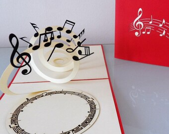 Music pop up card | Etsy