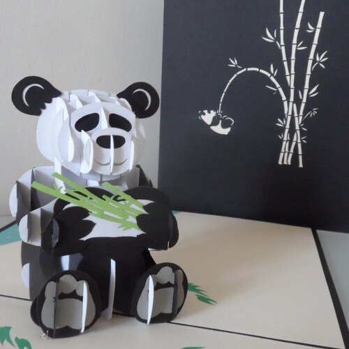 Panda Pop up Card - Etsy