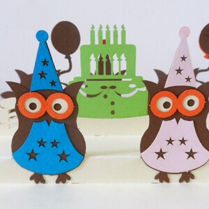 Owls Happy Birthday - 3D Pop up Card (sku180) - Etsy UK