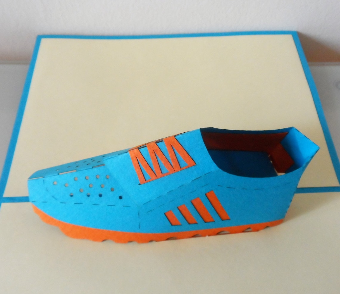 Trainer Running Shoes Runner 3D Pop up Card - Etsy UK