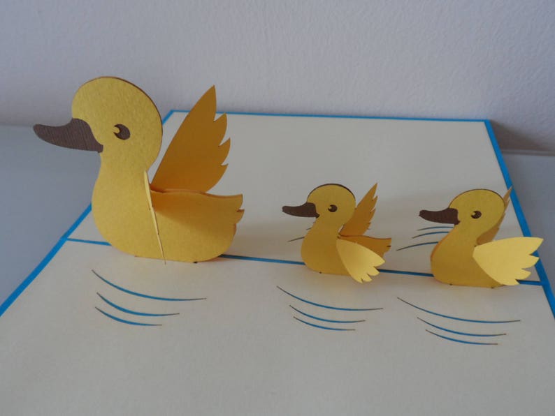 Ducks - New Baby - Baby - 3D - Pop up Card - Birthday- Children- Baby ...