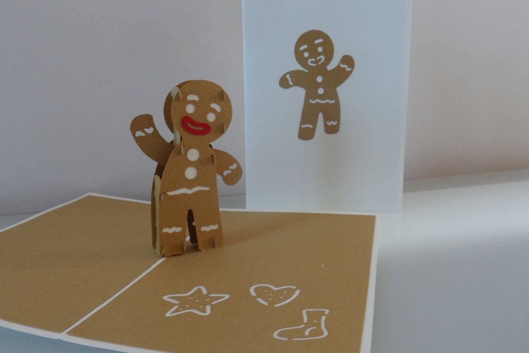 Gingerbread Man Gingy - Cookies - Biscuits - 3D Pop up Card- Mothers ...