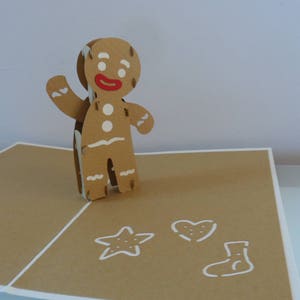 Gingerbread Man Gingy - Cookies - Biscuits - 3D Pop up Card- -birthday ...