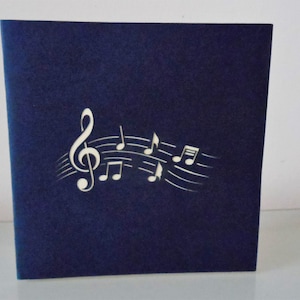 Musical Notes 3D Pop up Card - Birthday- Congratulations- (sku179) - Etsy