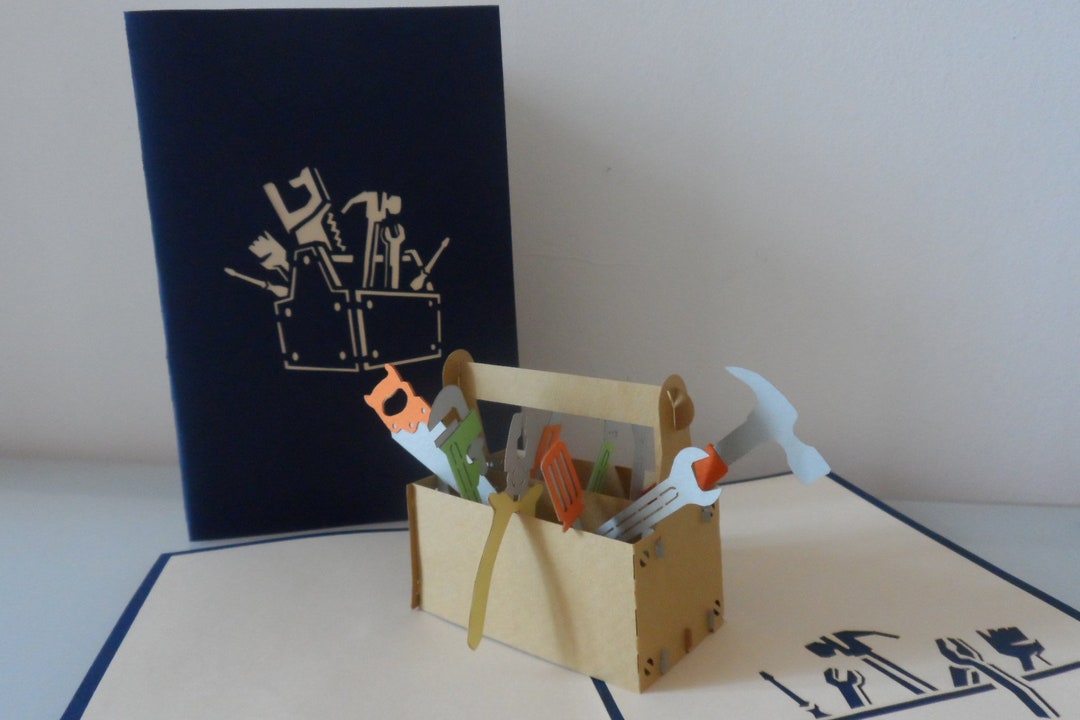 Handy Person Tool Box Kit 3D Pop up Card - Birthday -retirement-new ...