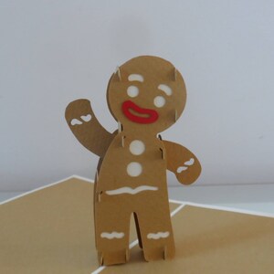 Gingerbread Man Gingy - Cookies - Biscuits - 3D Pop up Card- -birthday ...