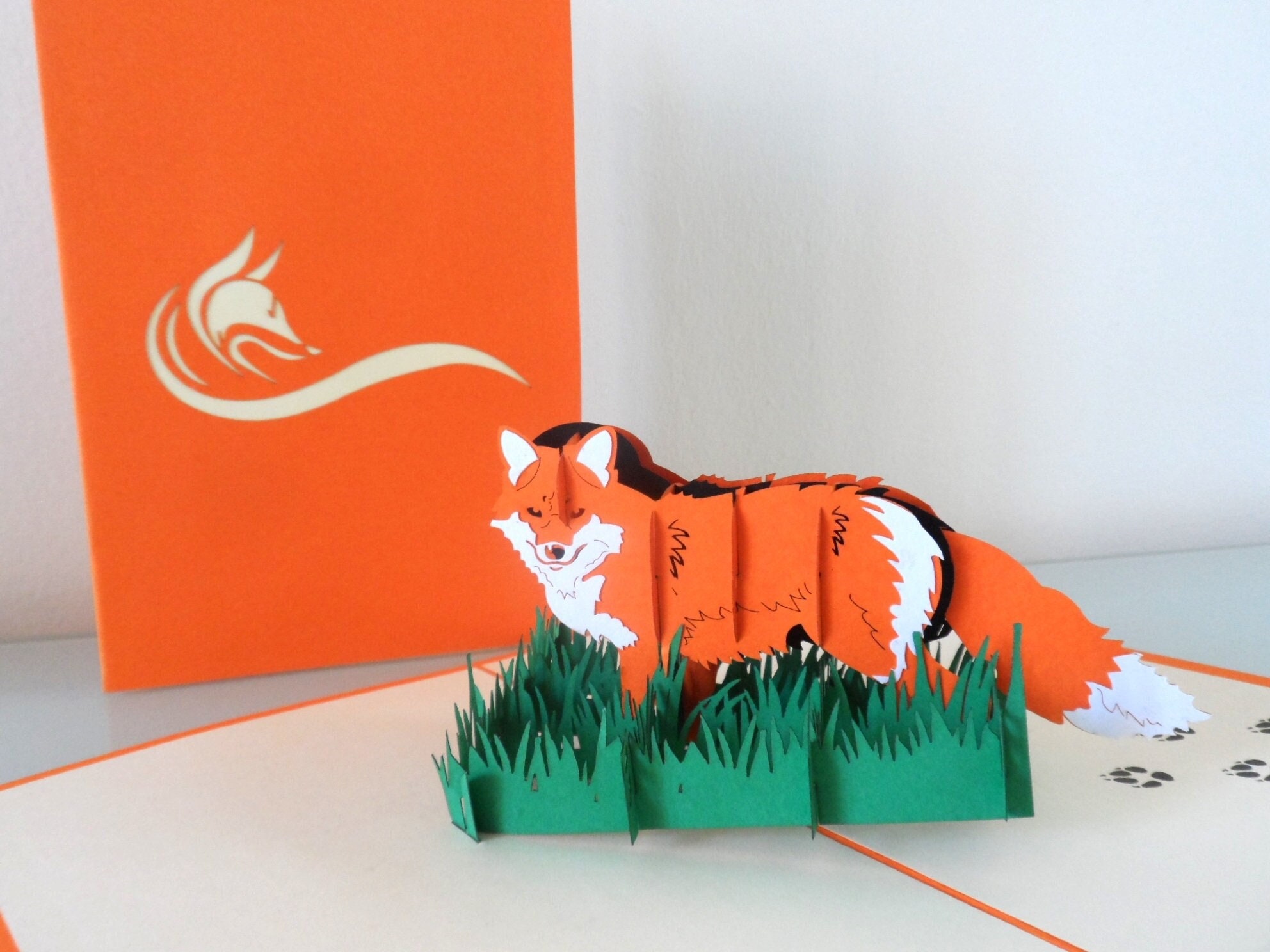 Fox -3D- Pop up Card - birthday- anniversary- (sku052)