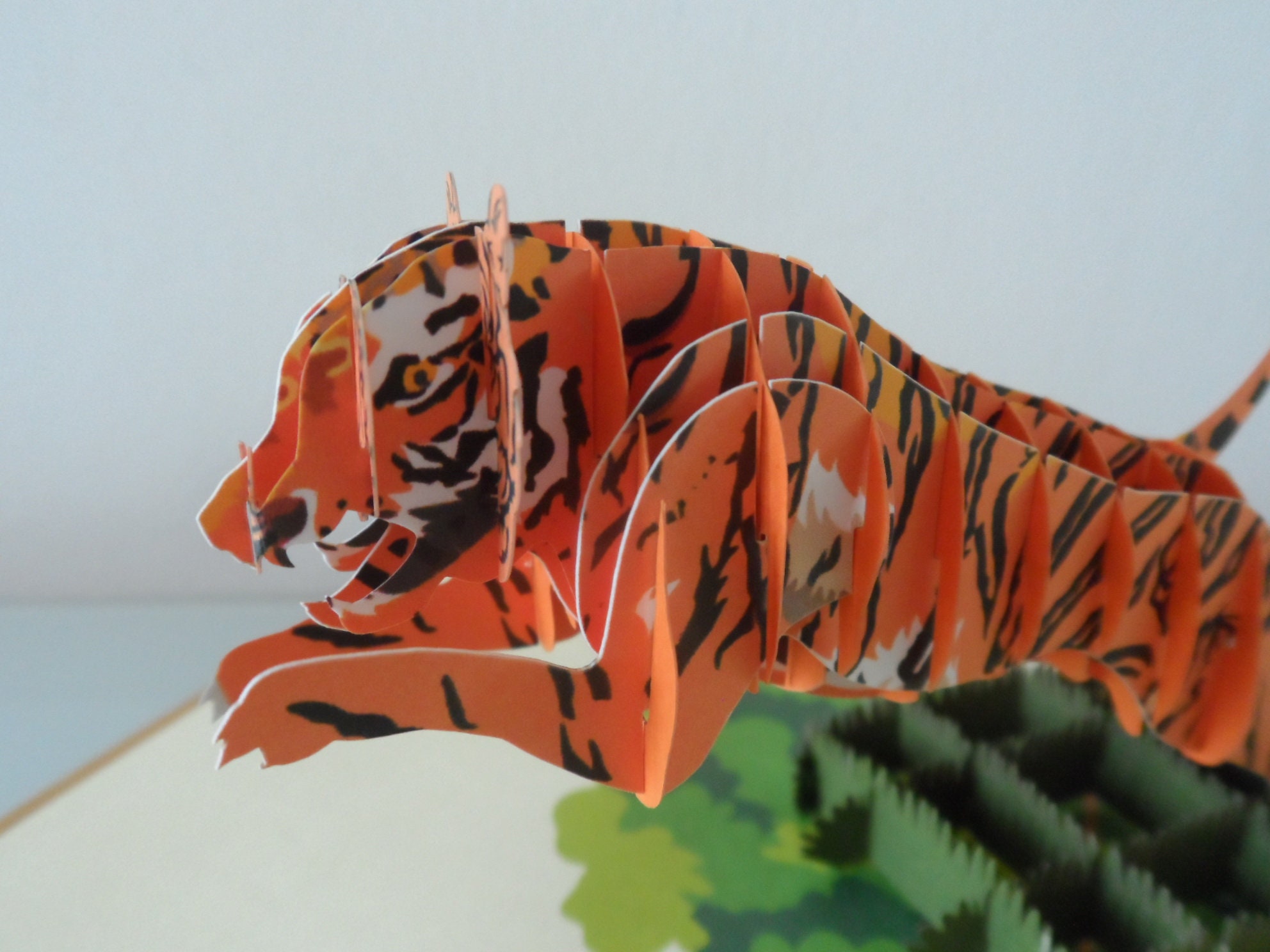 Tiger-3d Pop up Card Birthday sku066 - Etsy UK