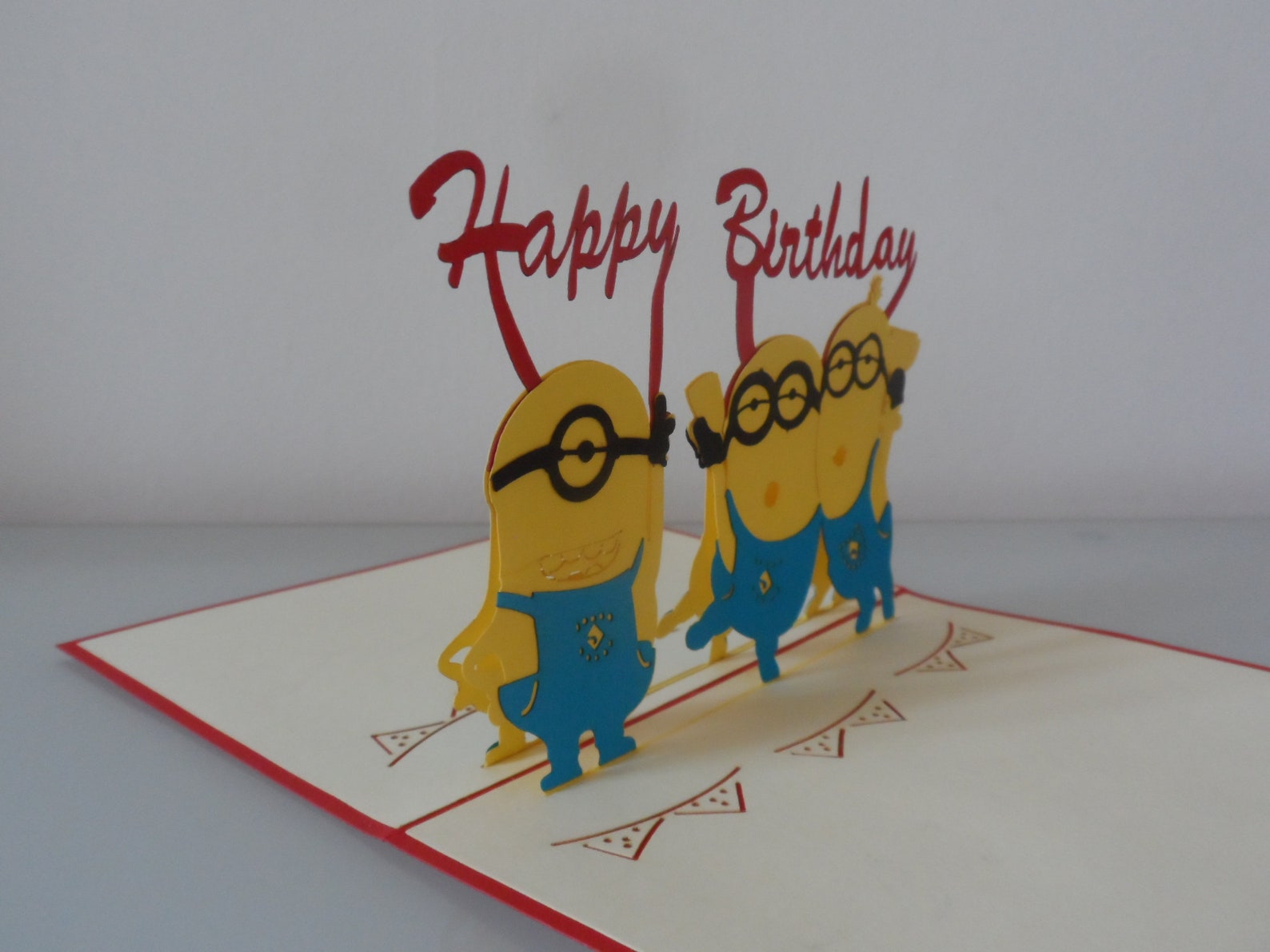 Minions Happy Birthday 3D Pop up Card (sku174) - Etsy