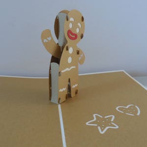 Gingerbread Man Gingy - Cookies - Biscuits - 3D Pop up Card- -birthday ...